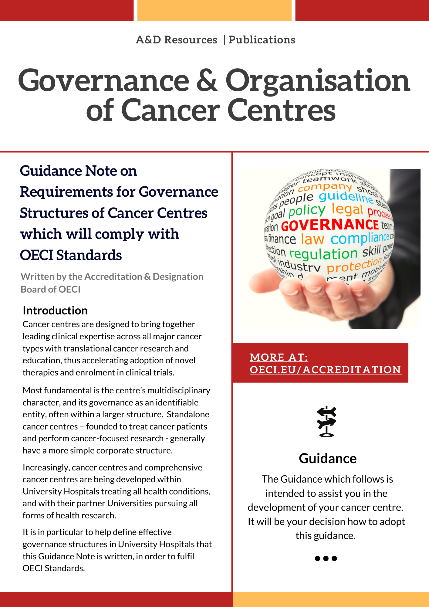 Requirements for Governance Structures of Cancer Centres which will ...